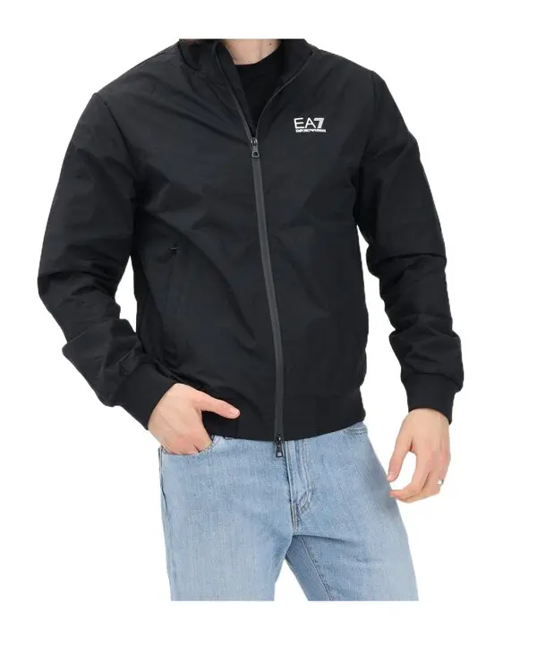 EA7 Logo Print Blouson Jacket
