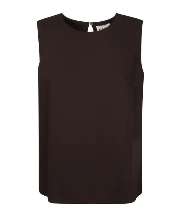 P.a.r.o.s.h Sleeveless Crewneck Blouse - Black