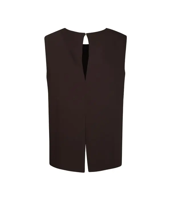 P.a.r.o.s.h Sleeveless Crewneck Blouse - Black