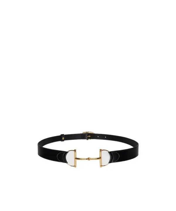 Gucci Oversized Horsebit Belt - Black