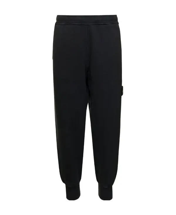 Stone Island Logo Patch Track Pants - Black