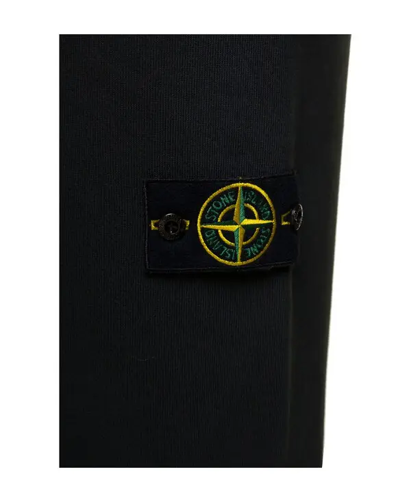 Stone Island Logo Patch Track Pants - Black