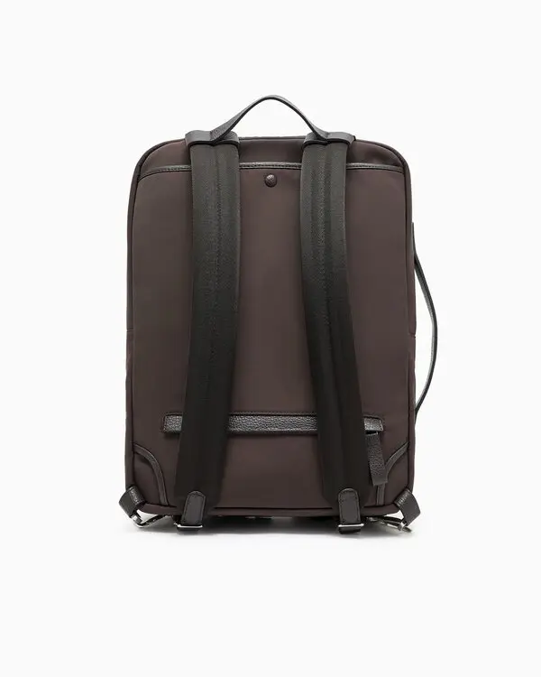 Giorgio Armani Logo Printed Zipped Backpack