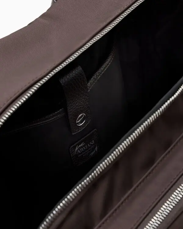 Giorgio Armani Logo Printed Zipped Backpack