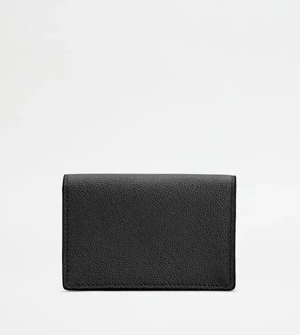 TOD'S Foldover Top Cardholder - Black