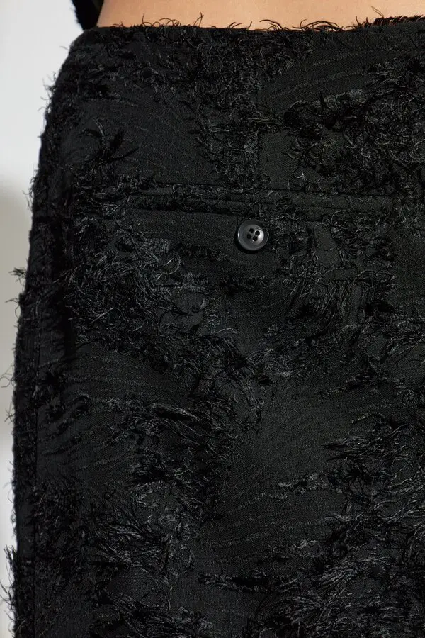 SAMSOE SAMSOE High-waist Textured Fringe Skirt