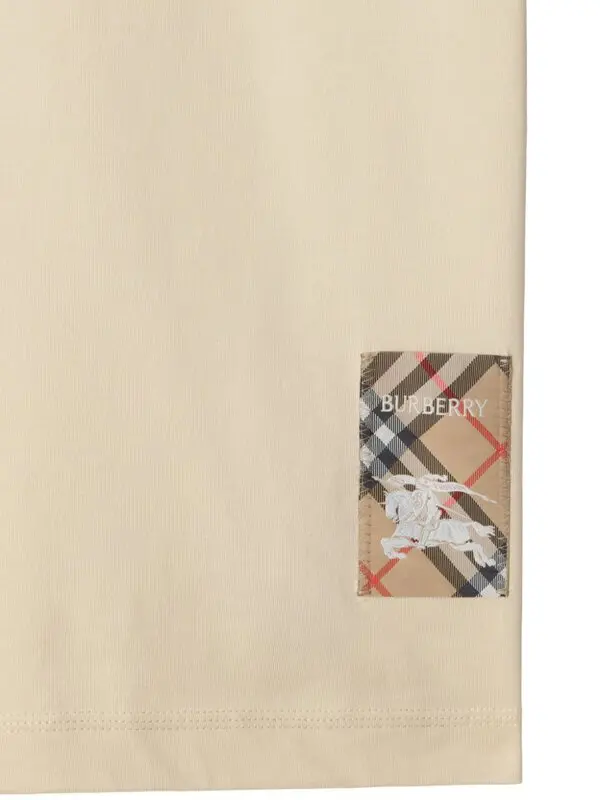 Burberry Vintage Check Patch Crewneck T-shirt - Nutmeg