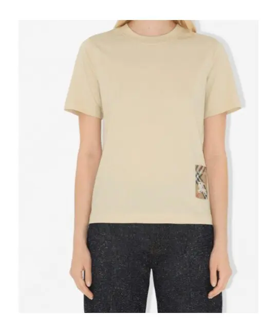 Burberry Vintage Check Patch Crewneck T-shirt - Nutmeg
