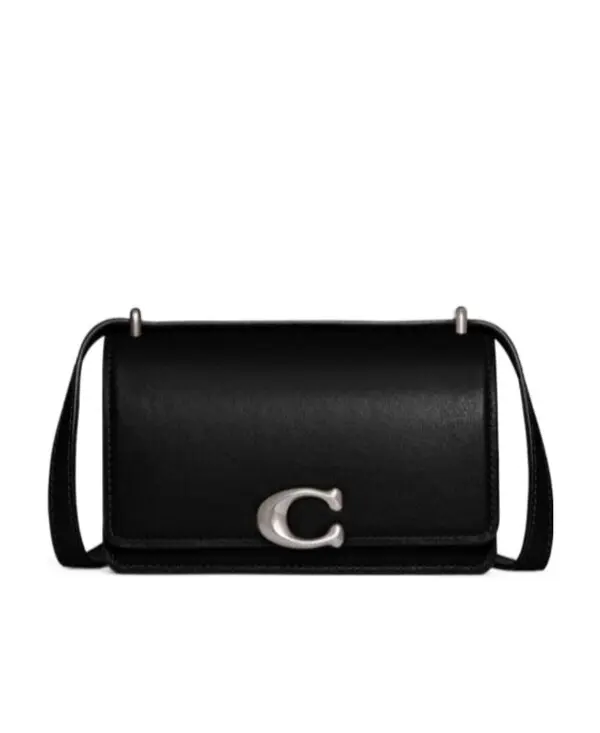COACH Bandit Logo Plaque Crossbody Bag - Black