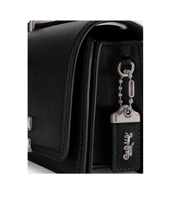COACH Bandit Logo Plaque Crossbody Bag - Black