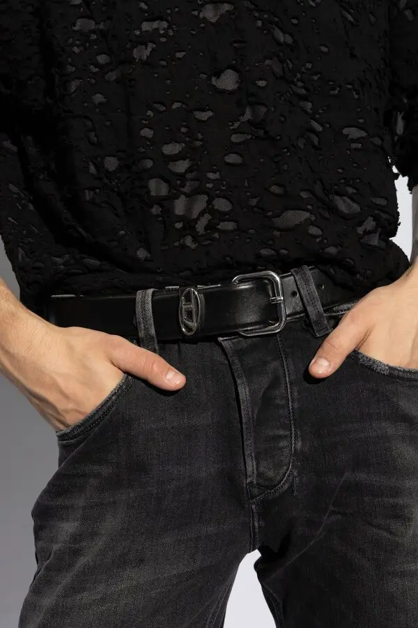 DIESEL® B-1dr Logo Plaque Belt