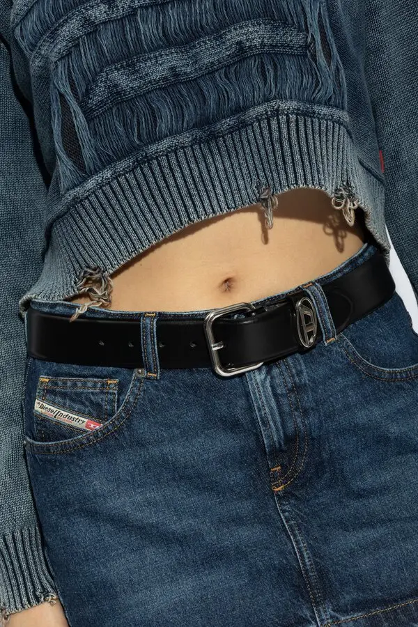 DIESEL® B-1dr Logo Plaque Belt