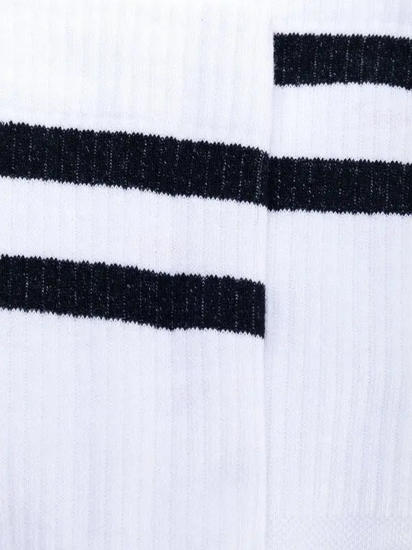 Off-White Striped Logo Crew Socks