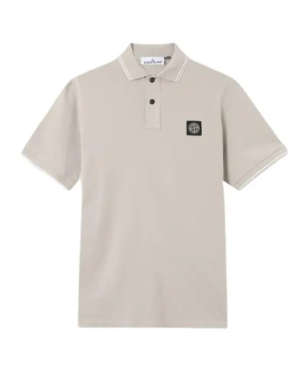 Stone Island Logo Patch Short-sleeved Polo Shirt - No