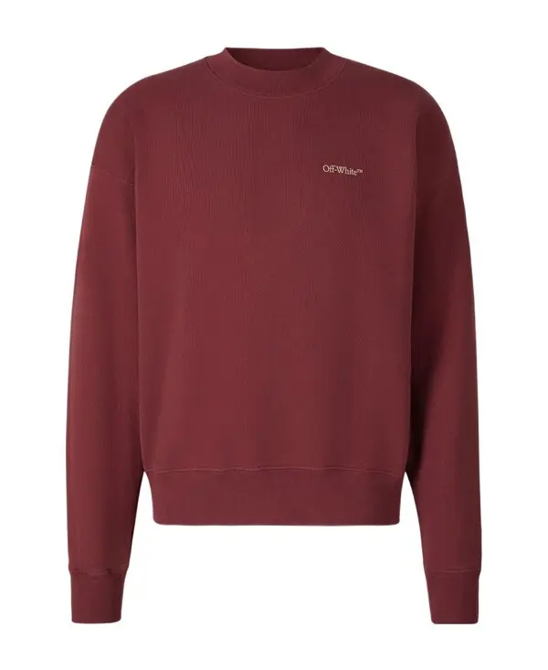 Off-White Logo-print Crew-neck Sweatshirt - Red
