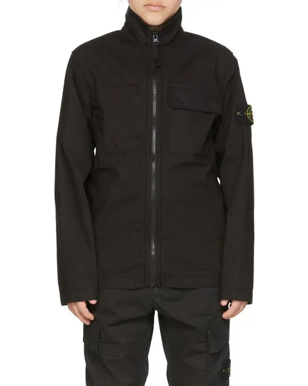 Stone Island Long-sleeved Zip Jacket With Logo