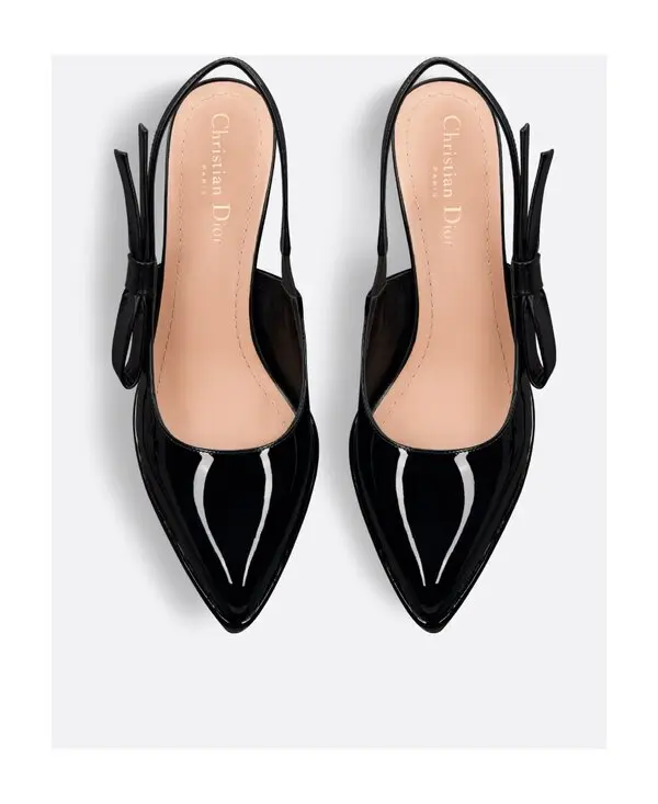 Dior Slingback Pumps With Gold Signature And Star Detail