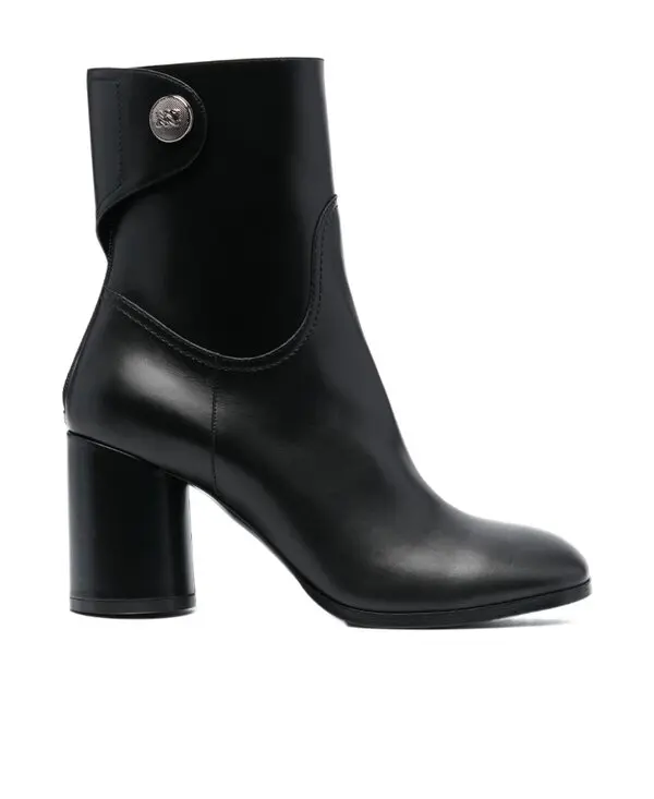Casadei Round Toe Block-heel Boots