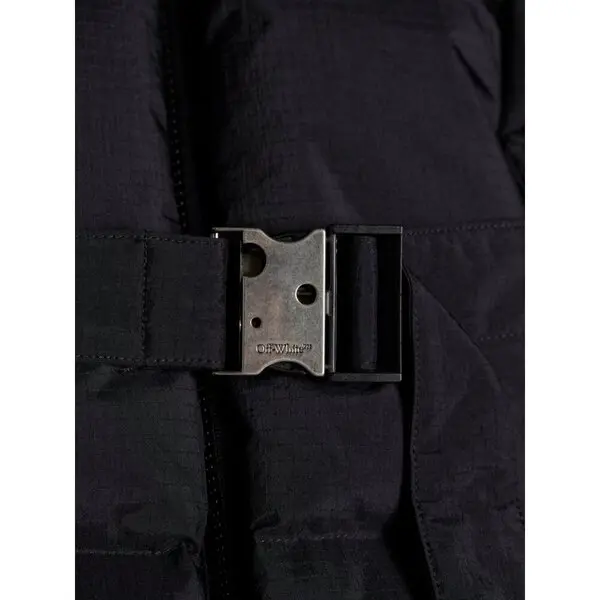 Off-White Logo Belted Puffer Jacket