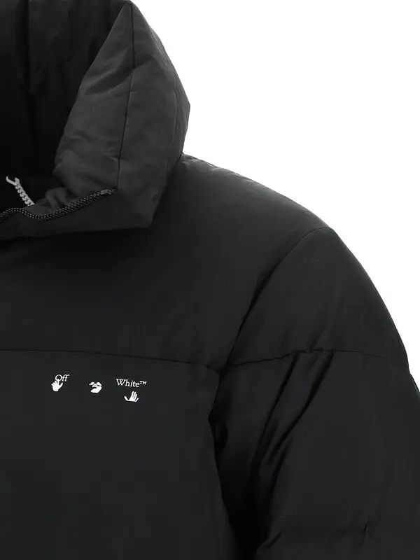Off-White Logo Belted Puffer Jacket