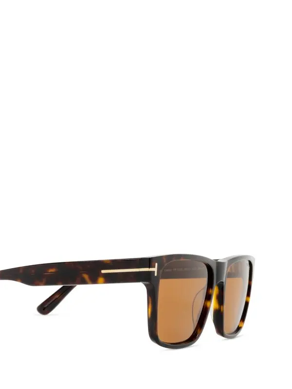 TOM FORD Calder Square Frame Sunglasses - Brown