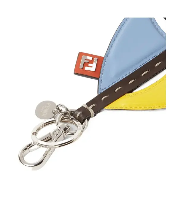 Fendi Ff Plaque Boat-shaped Keyring