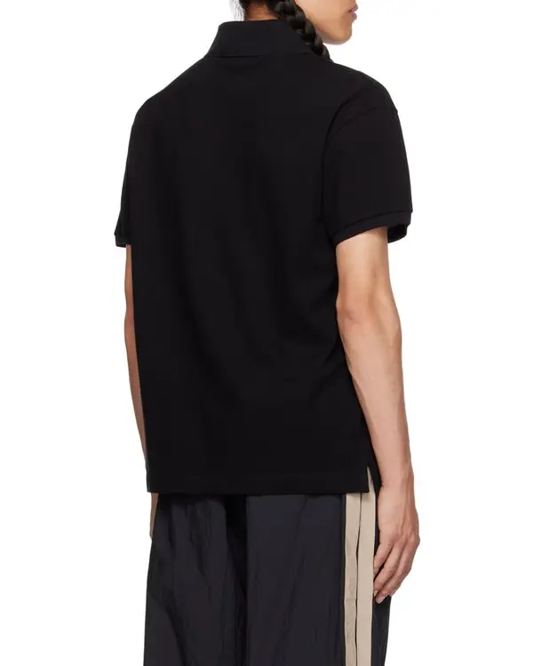 Palm Angels Logo Embroidered Polo Shirt - Black