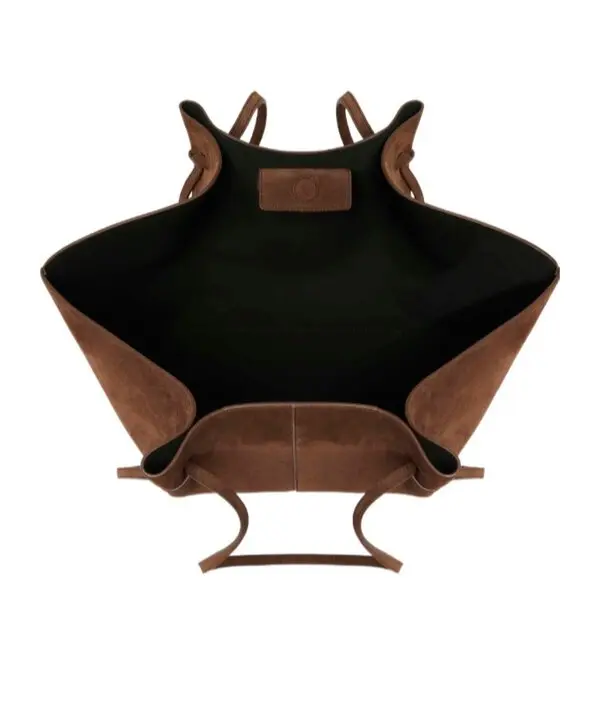 Yuzefi Large Mochi Suede Tote - Chocolate