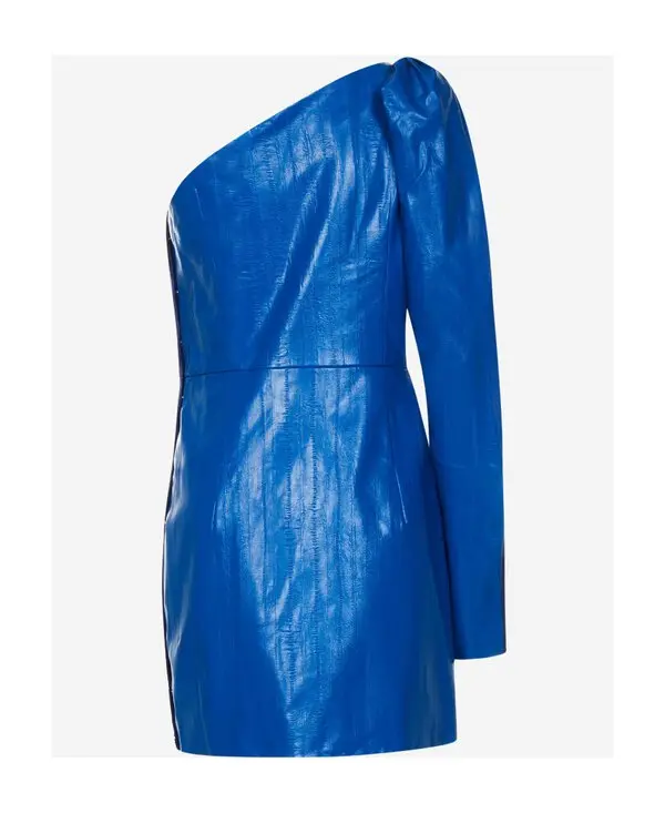 ROTATE BY BIRGER CHRISTENSEN One-shoulder Dress With Metal Buttons