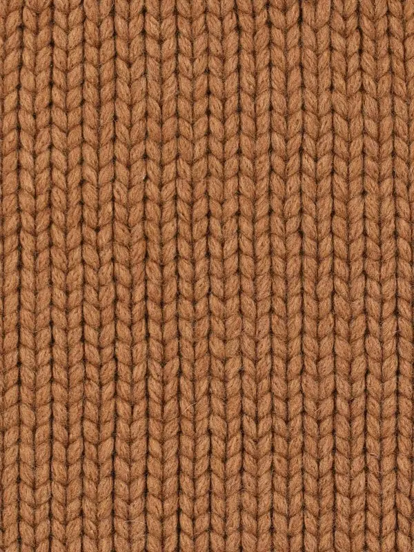 Loewe Ribbed Knit Turtleneck Jumper - Tan