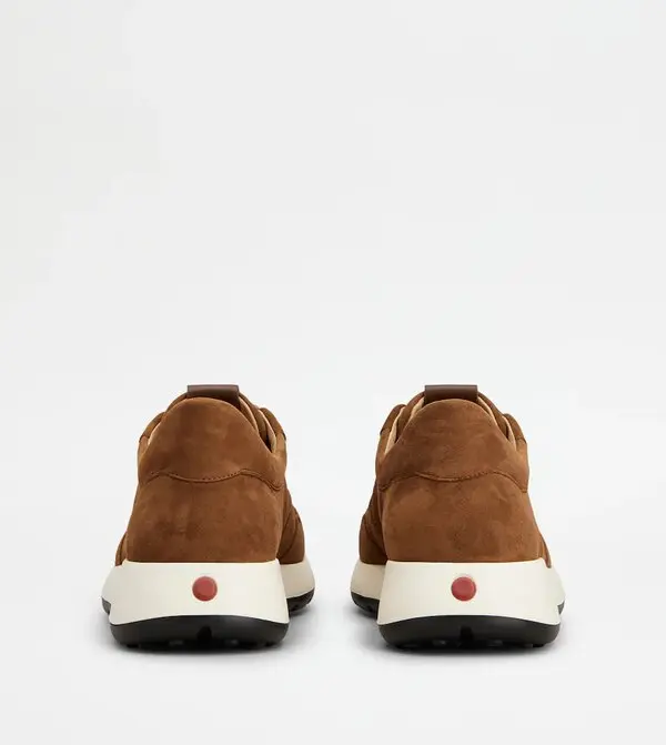 TOD'S Suede Lace-up Sneakers - Brown