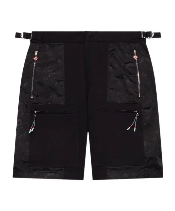 Casablanca Mountain Camo Cargo Shorts - Black
