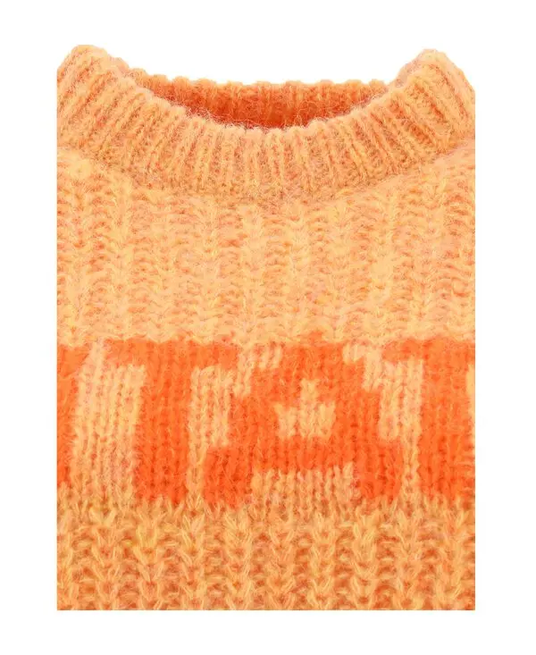 ROTATE BY BIRGER CHRISTENSEN Logo Bubble Sleeve Cropped Sweater