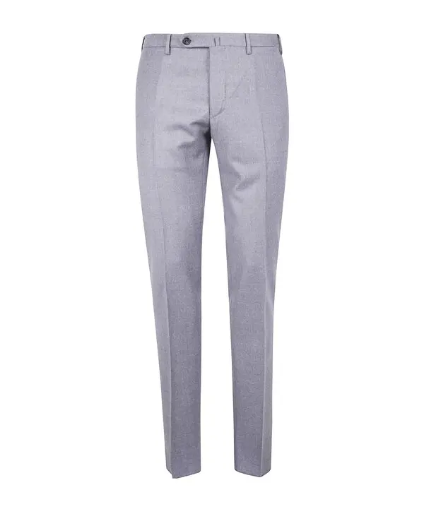Incotex Belted Wool-blend Pants - Gray