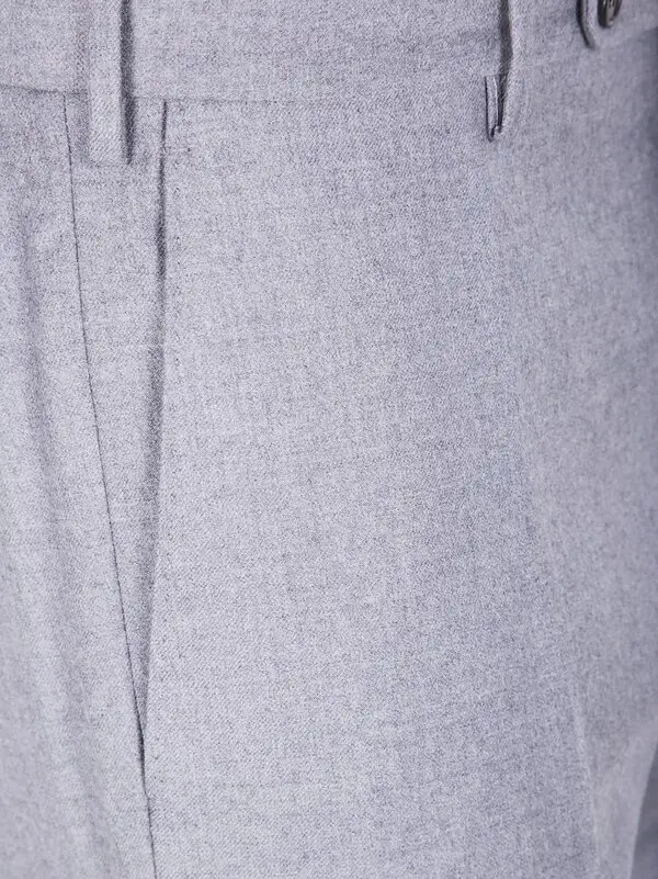 Incotex Belted Wool-blend Pants - Gray
