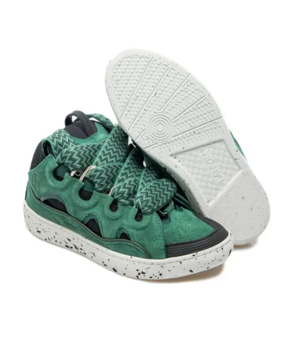 LANVIN Curb Lace-up Sneakers - Green