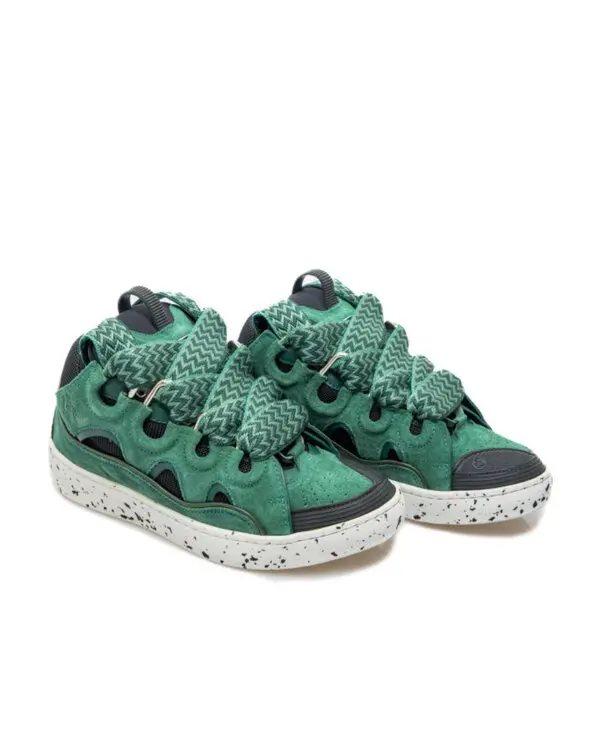 LANVIN Curb Lace-up Sneakers - Green