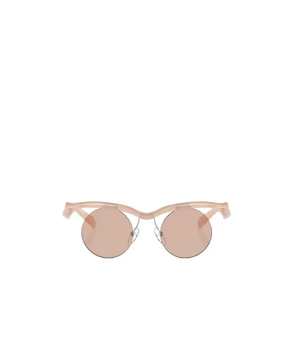 Prada Round Frame Sunglasses - Nude