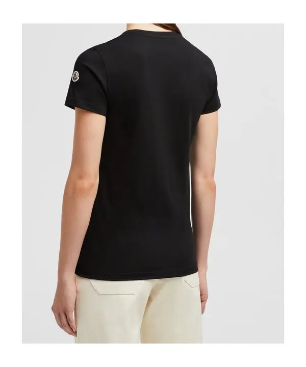 Moncler Crewneck Short-sleeved T-shirt - Black