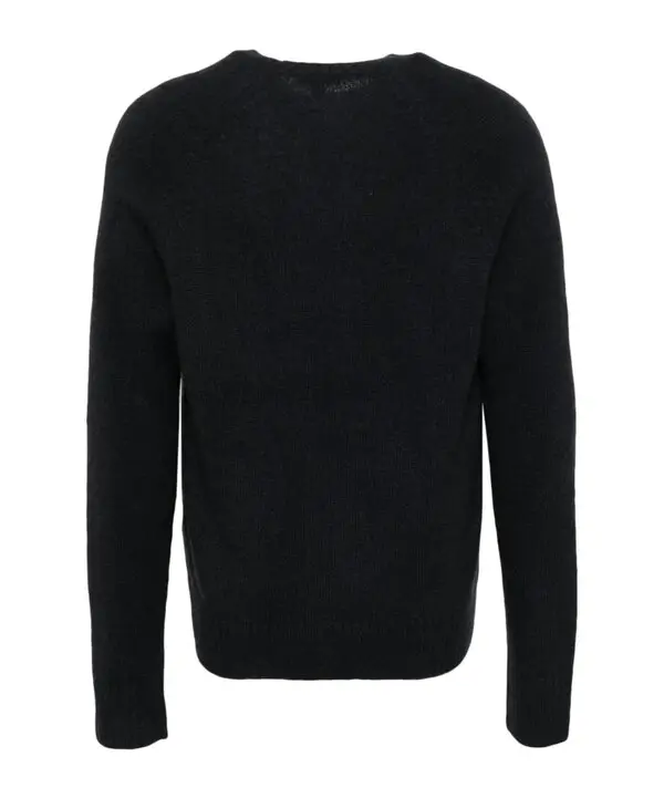 JAMES PERSE Lightweight Textured Cashmere Crewneck Sweater - Black
