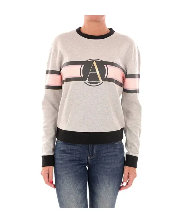 Emporio Armani Round Neck Logo Sweater - Pink