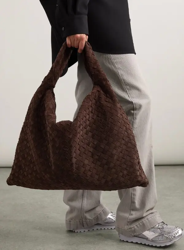 Bottega Veneta Large Braided Tote Bag - Chocolate