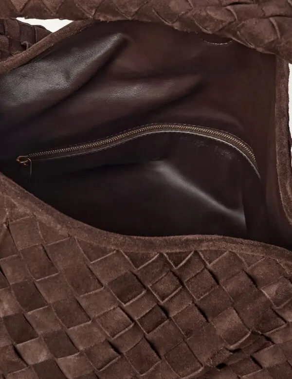 Bottega Veneta Large Braided Tote Bag - Chocolate