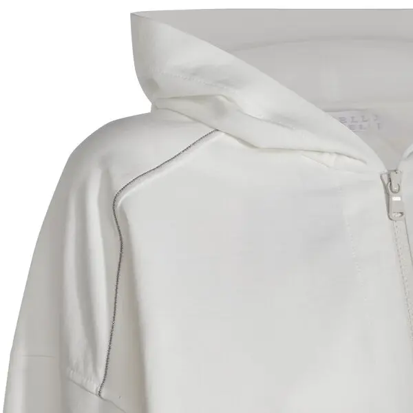 Brunello Cucinelli Monili Embellished Zip Hoodie
