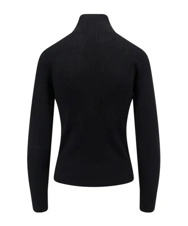 Pinko High-neck Knitted Jumper With Decorative Side Buttons
