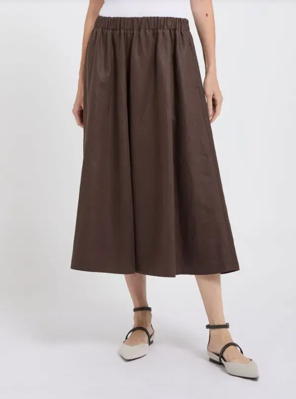 Brunello Cucinelli Midi Skirt With Pleated Details - C273