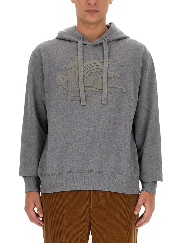 Etro Logo Printed Drawstring Hoodie