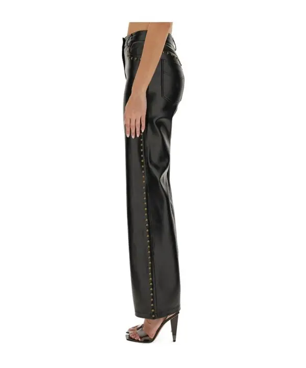 Moschino Embellished Trousers With Rivets