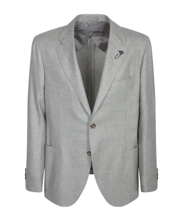 LARDINI Single-breasted Tailored Blazer - Grey