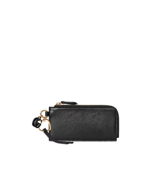 Gucci Double G Charm Card Case - Black
